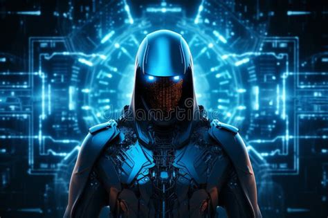 Concept Of Machine Learning Ai And Cyber Technology Stock