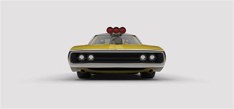 Dragster Dodge Charger 1970 3d Model Cgtrader