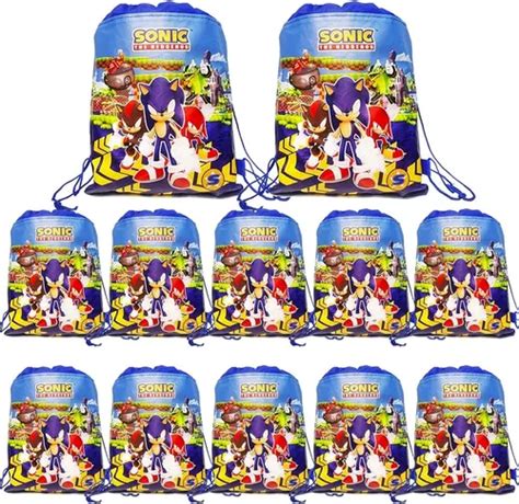 Bolsa Sorpresa Tula Sonic Medidas 36x28cm Fiestas Niños 12un Cuotas