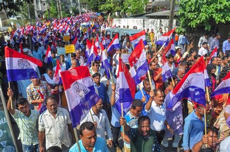 Assam Bandh Protesters Block Roads Burn Tyres In 12 Hour Shutdown