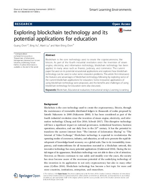 Pdf Exploring Blockchain Technology And Its Potential Applications