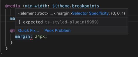 Erroneous Expected Inside Nested Media Query Issue Microsoft Typescript Styled