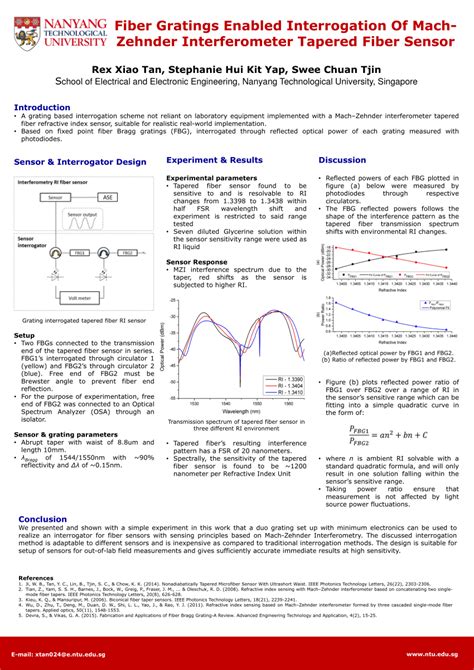 Pdf Fiber Gratings Enabled Interrogation Of Mach Zehnder Interferometer Tapered Fiber Sensor