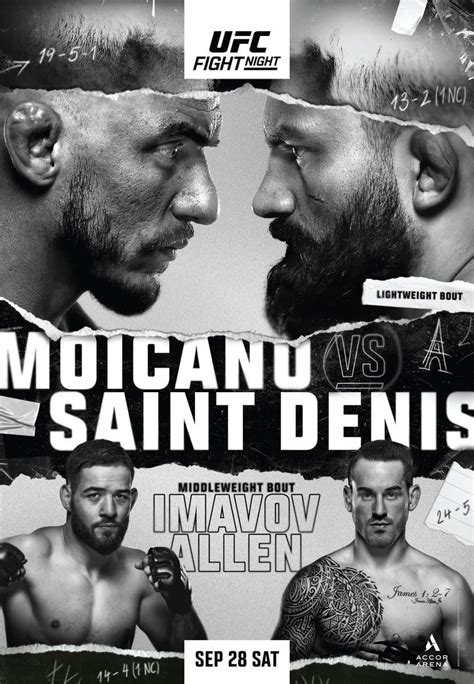 Benoit Saint Denis Vs Renato Moicano Set For UFC Paris Main Event