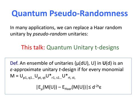 ppt random quantum circuits are unitary polynomial designs powerpoint
