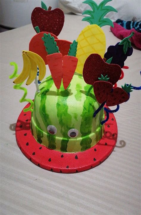 Sombrero loco de frutas Sombreros divertidos para niños Disfraz de