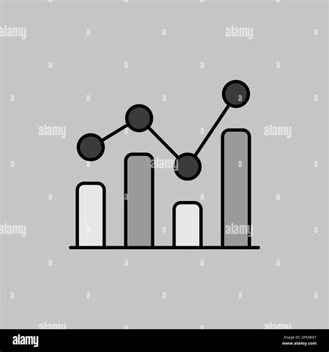 Graph In Trendy Outline Grayscale Icon Finances Sign Graph Symbol For