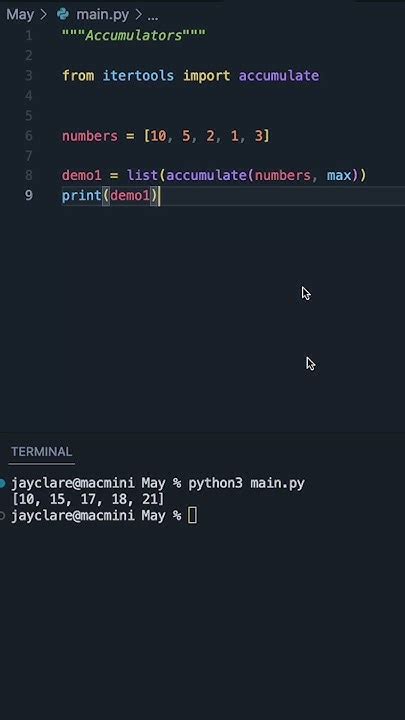 Python 3 The Quirky Accumulate Function From Itertools Coding Programming Youtube