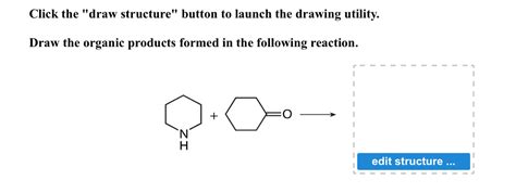 Solved Click The Draw Structure Button To Launch The