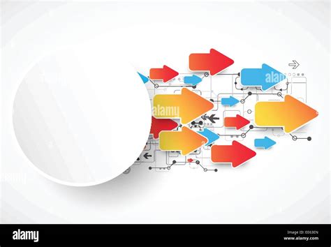 Abstract Technological Background With Various Technological Elements Stock Vector Image Art