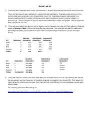 Excel Lab Instructions Docx Excel Lab Download The Completed Class Survey And Examine