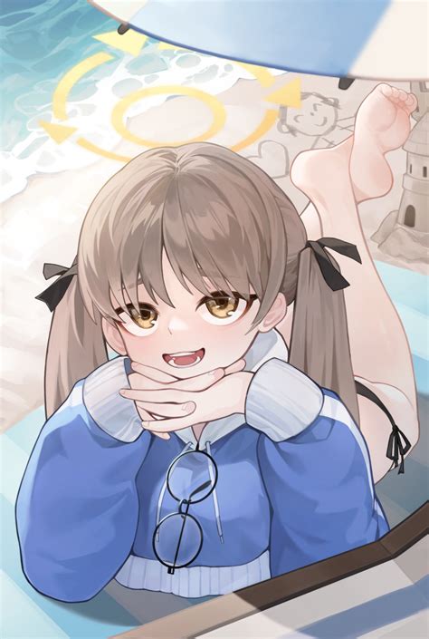 Hun Doodle Sensei Blue Archive Moe Blue Archive Moe Swimsuit Blue Archive Sensei