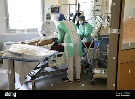 Covid 19 Intensive Care Unit At Croix Rousse Hospital In Lyon France