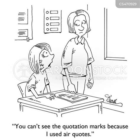 Quotation Marks Cartoons And Comics Funny Pictures From Cartoonstock