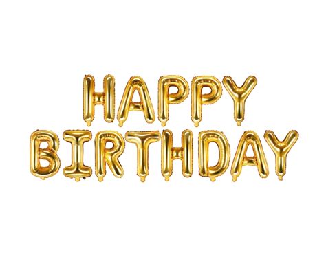 Globo Letras Happy Birthday En Color Oro El Más Original De Todos