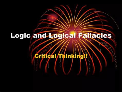 PPT Logic And Logical Fallacies PowerPoint Presentation Free Download ID 1771692