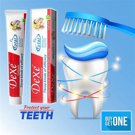 Dexe Buy One Get 1 Fda Approved Bad Breath And Yellow Teeth Stain Removal Whitening Toothpaste