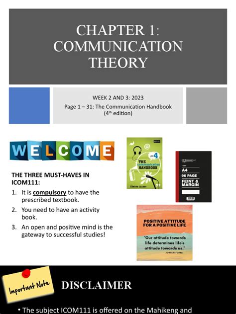 Icom Week 2 And 3 Communication Theory Chapter 1 Pdf Communication