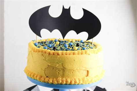 Easy Batman Birthday Cake With Diy Cake Topper