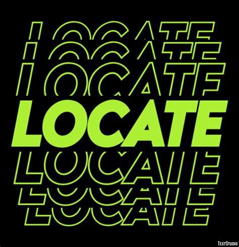 Locate Text Effect And Logo Design Word