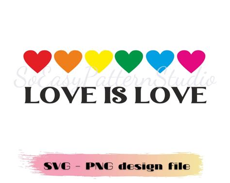 Love Is Love Svg Lgbtq Svg Gay Svg Pride Svg Rainbow Heart Svg Gay