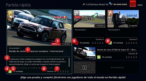 Partida rápida Online Manual de Gran Turismo6