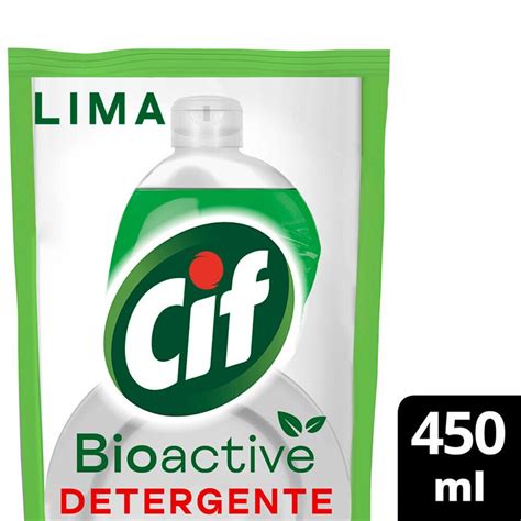 Detergente Bioactive Cif Lima Doypack 450 Ml Disco
