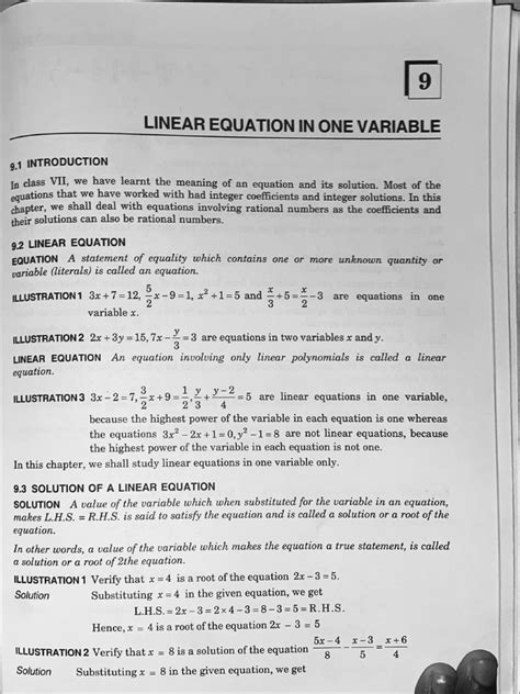 linear equations pdf