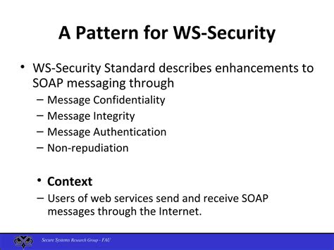 Pattern For Ws Security Ppt Web Development Internet
