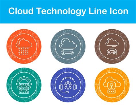 Cloud Technology Vector Icon Set 20730504 Vector Art At Vecteezy