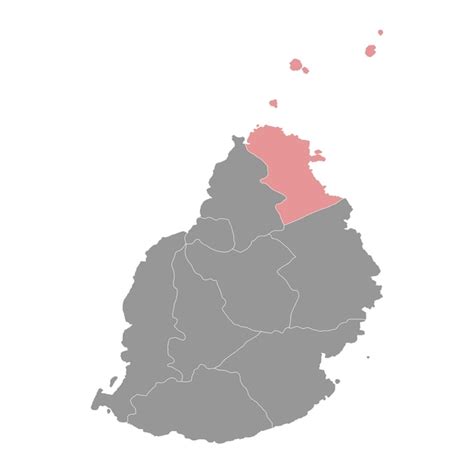 Premium Vector Riviere Du Rempart District Map Administrative Division Of Mauritius Vector