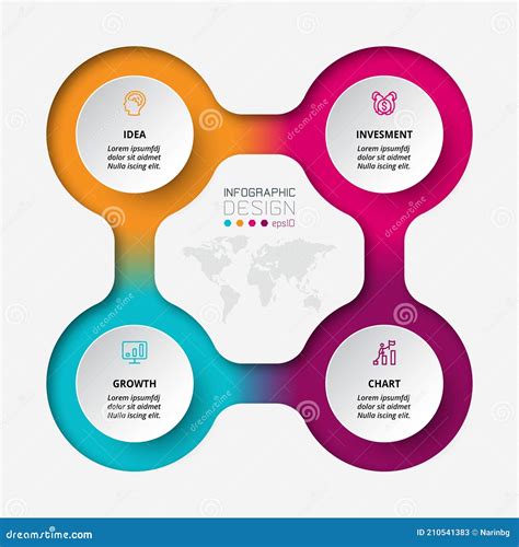 The Circular Pattern Represents The Workflow Connection Of The Schematics Stock Vector