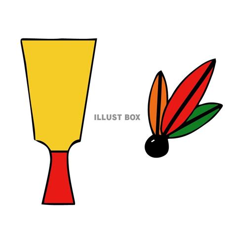 無料イラスト 羽根つき版画風