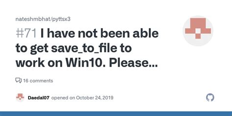 I Have Not Been Able To Get Save To File To Work On Win Please Provide A Complete But