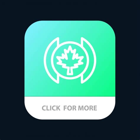 Android Ios Vector Design Images Flag Leaf Tree Mobile App Button Android And Ios Line Version