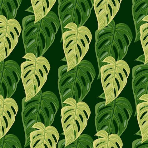 Premium Vector Jungle Leaf Seamless Pattern Exotic Botanical Texture
