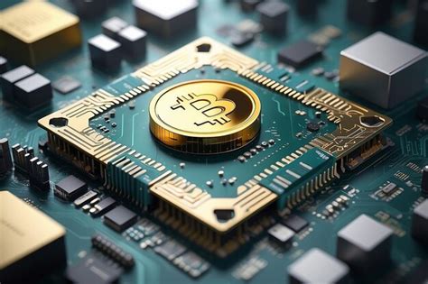 Premium Photo Bitcoin Over A Microprocessor In A Motherboard With Copy Space And Selective