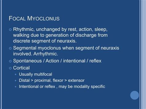 Myoclonus Pptx