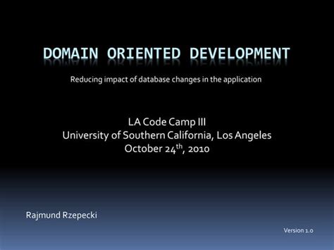 domain oriented development ppt