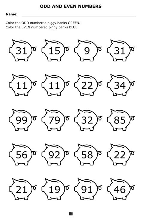 Odd And Even Numbers Worksheets Learn To Identify Odd And Even Numbers