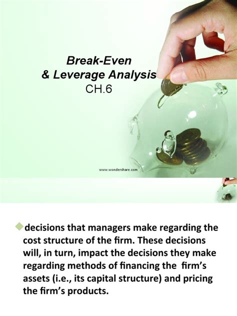 Break Even And Leverage Analysis Pdf Financial Economics Business