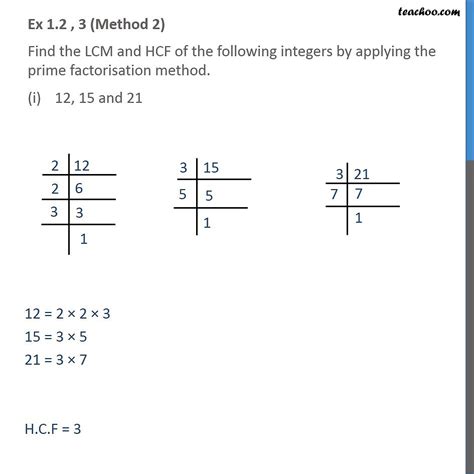 Ex LCM HCF