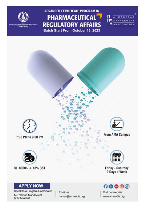 Advanced Certificate Program In Pharmaceutical Regulatory Affairs In