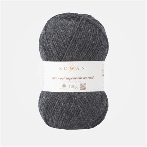 Rowan Pure Wool Superwash Worsted 155 Charcoal Grey Sealed With A Kiss