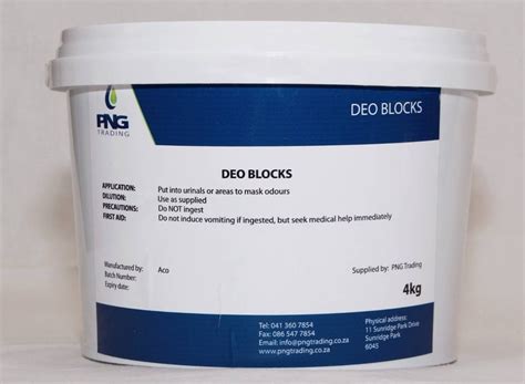 Deo Blocks 4kg Deodoriser Blocks Chemicals General Sanitisers And