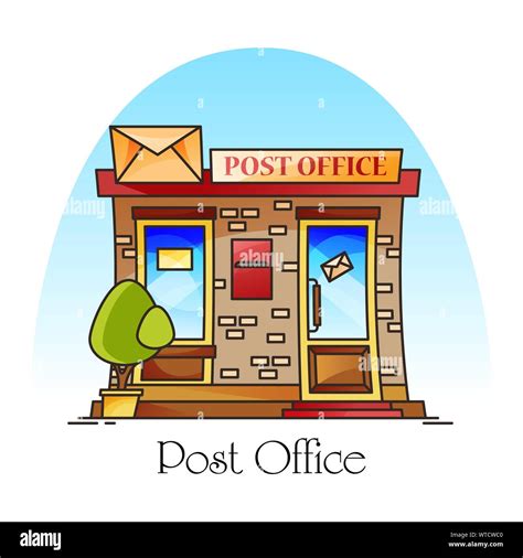 Cartoon Post Office Building