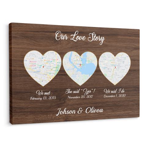 Location Map Canvas Print