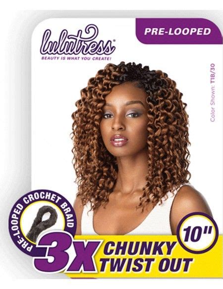 Sensationnel Lulutress 3x Pre Looped Crochet Braid Chunky Twist Out 10