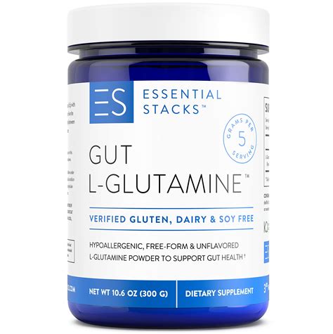 Buy Essential Stacks Gut L Glutamine Powder Made In USA Pure L