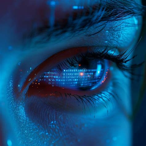 Biometric Identification And Digital Data Concept Stock Illustration